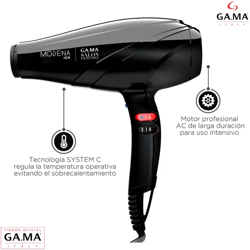 GAMA Secador De Pelo Gama Profesional Salon Exclusive Modena Ion Plus ... GAMA Secador De Pelo Gama Profesional Salon Exclusive Modena Ion Plus ...