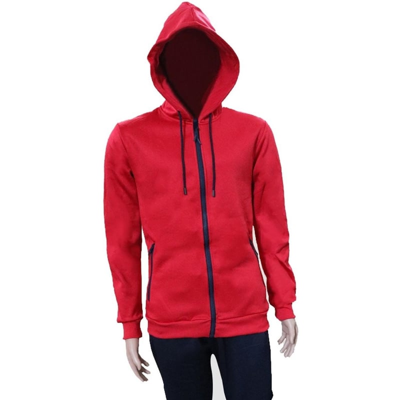 CURSOR Poleron De Algodon Canguro Con Cierre Unisex Para Estampar - Rojo - L | falabella.com