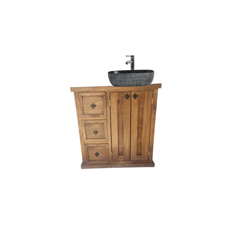 GENERICO Vanitorio 80 Rustico Pardo Arena Plateada | falabella.com