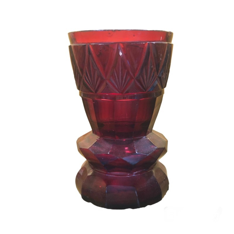 GENERICO Florero de Cristal antiguo rojo | falabella.com