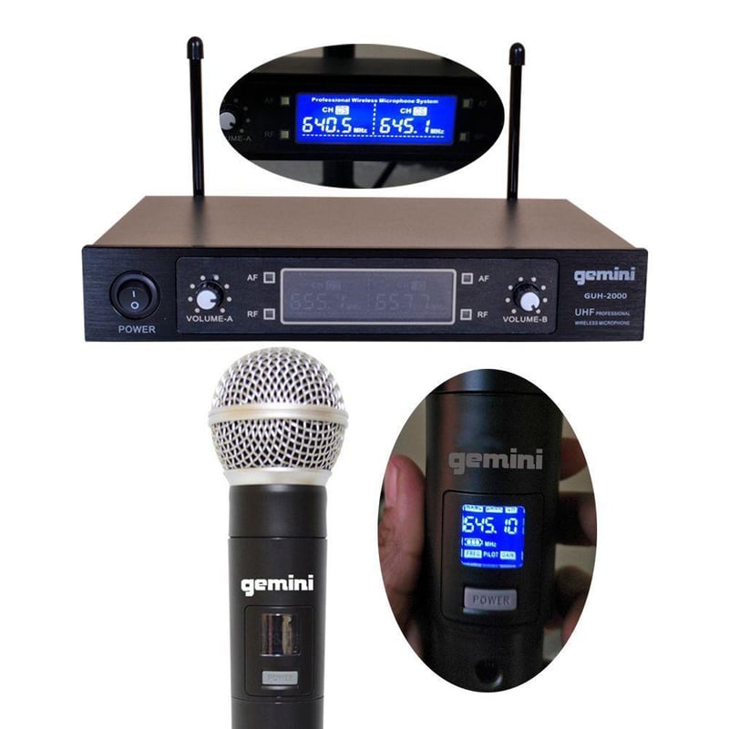 GEMINI Micrófono Inalámbrico Gemini Modelo GUH-2000 PB-B4-E1 ...