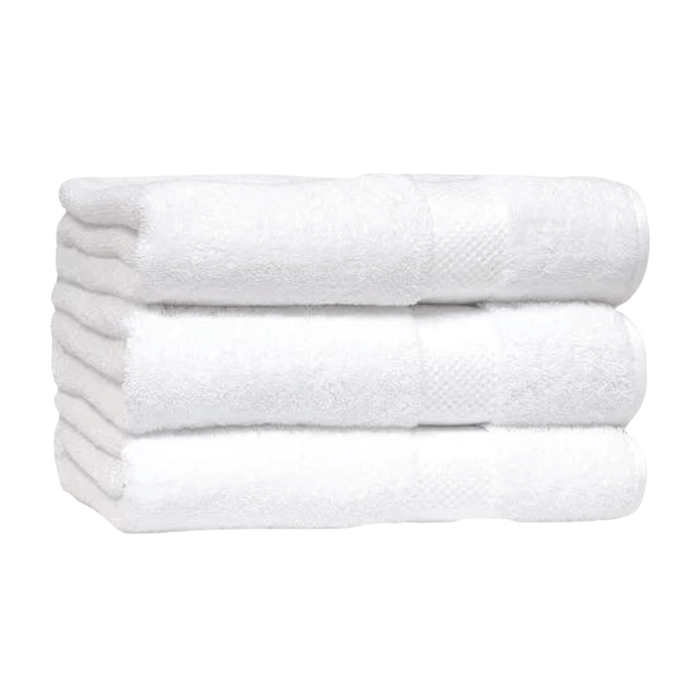 Set 3 Toallas De Cuerpo De Baño Hotel De Algodon Blancas 70x140 370gr ...