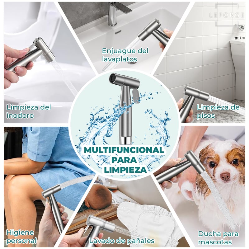 VIDITA Ducha Bidet Arabe Llave Flexible Wc Baño Acero Inox Acabado ...