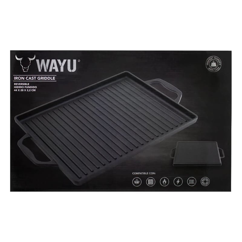 WAYU Plancha Parrilla Churrasquera Wayu Con Asas Hierro 44x28 cm | falabella.com