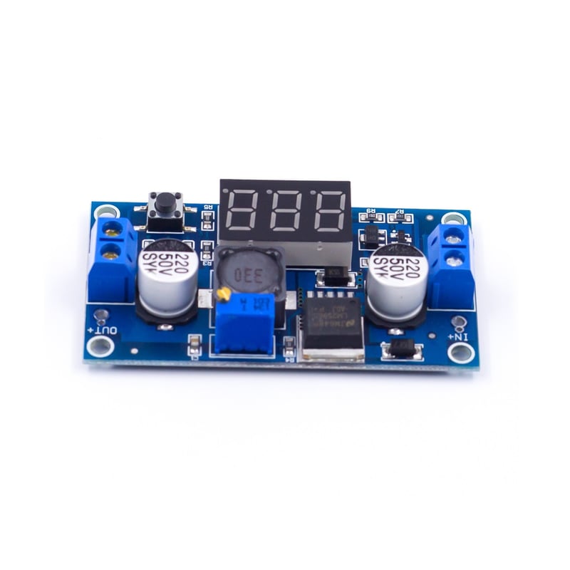 GENERICO Regulador Lm2596 Con Voltímetro 1 pulsador compatible con ...