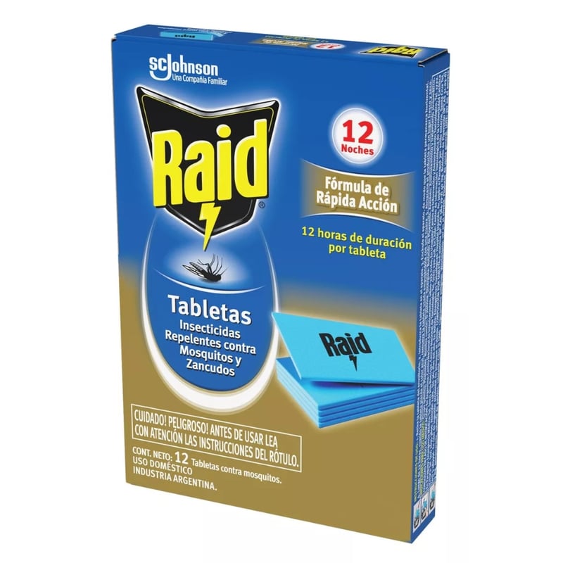 RAID RAID MATA MOSQUITOS Y ZANCUDOS REPUESTOS TABLETAS | falabella.com
