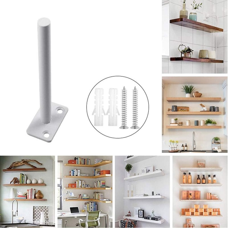 AIZO 15cm Mensula Invisible Oculta Escuadra Para Repisa 4 Pzs blanco ...