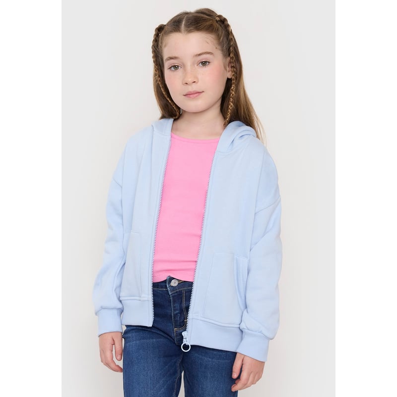 CORONA Polerón Niña Kids Full Zipper Celeste Corona | falabella.com