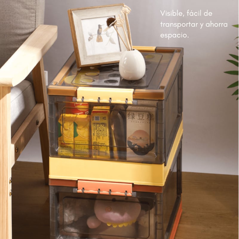 GENERICO Caja Organizadora Con Ruedas Apilable 42 Litros Cajonera ...