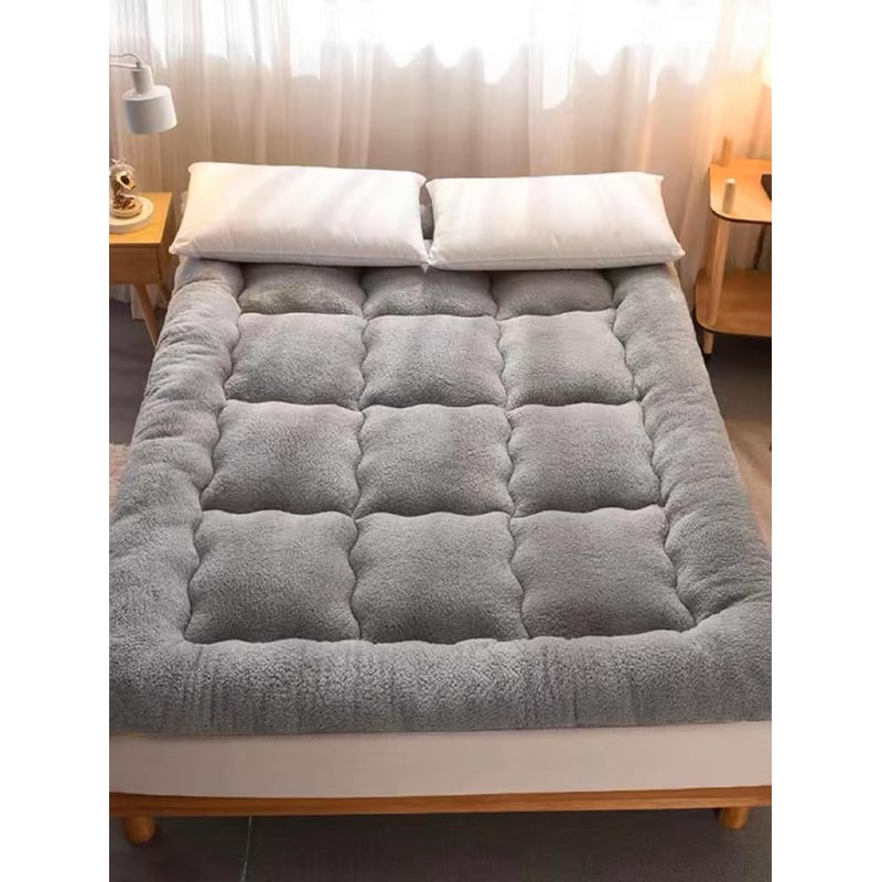 topper GRIS cubre colchon de invierno acolchado 1 plaza 100 x 200 ...