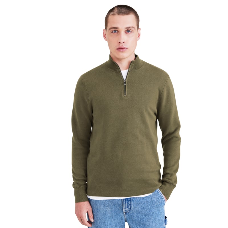 DOCKERS Sweater Hombre Quarter Zip Regular Fit Verde Dockers ...
