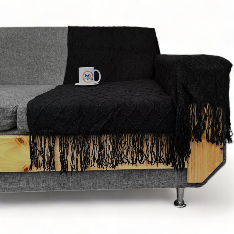 GENERICO Manta Decorativa Tejida Estilo Nordico Para Sofa Sillon Cama ...