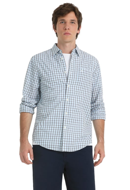 DOCKERS Camisa Hombre Stain Defender Classic Fit Navy Dockers ...