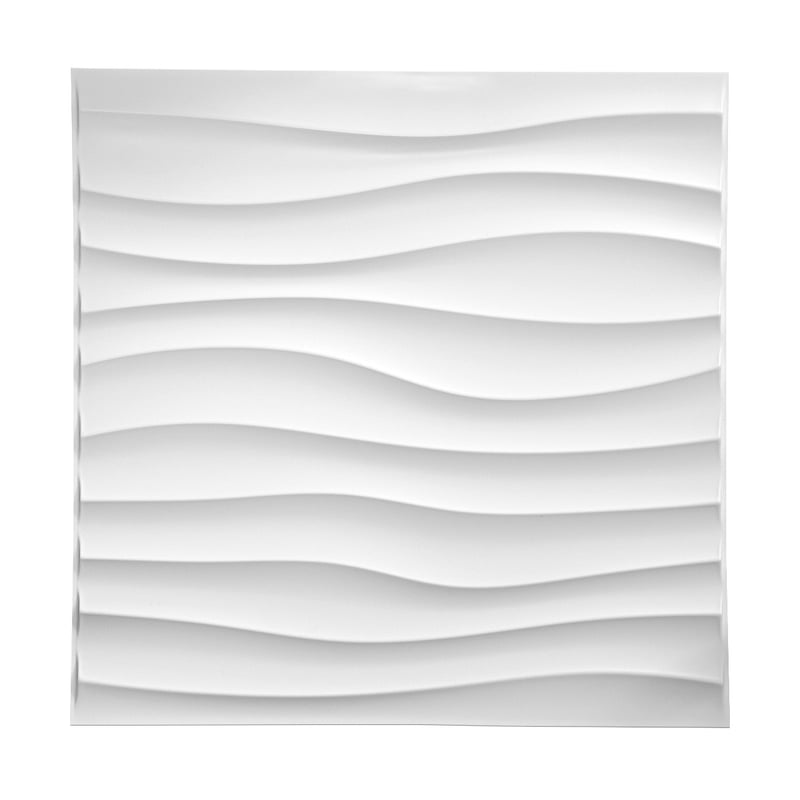 Panel Decorativo 3D PVC Blanco 4m² 16 paneles 50x50cm | Sodimac Chile