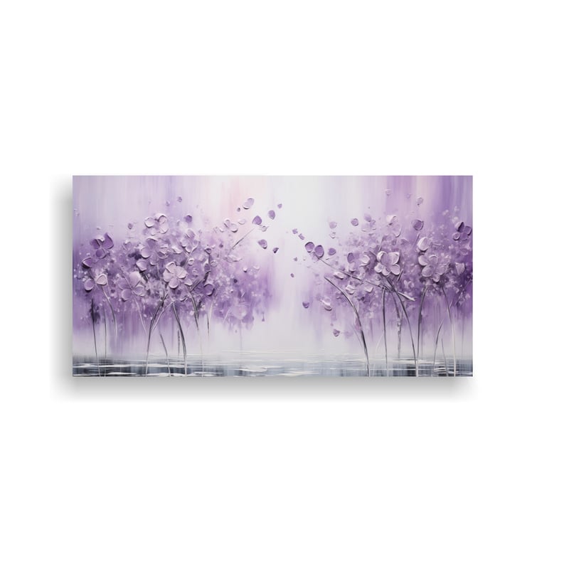 GENERICO Pintura Decorativa De Líneas Finas En Morado Y Plateado ...