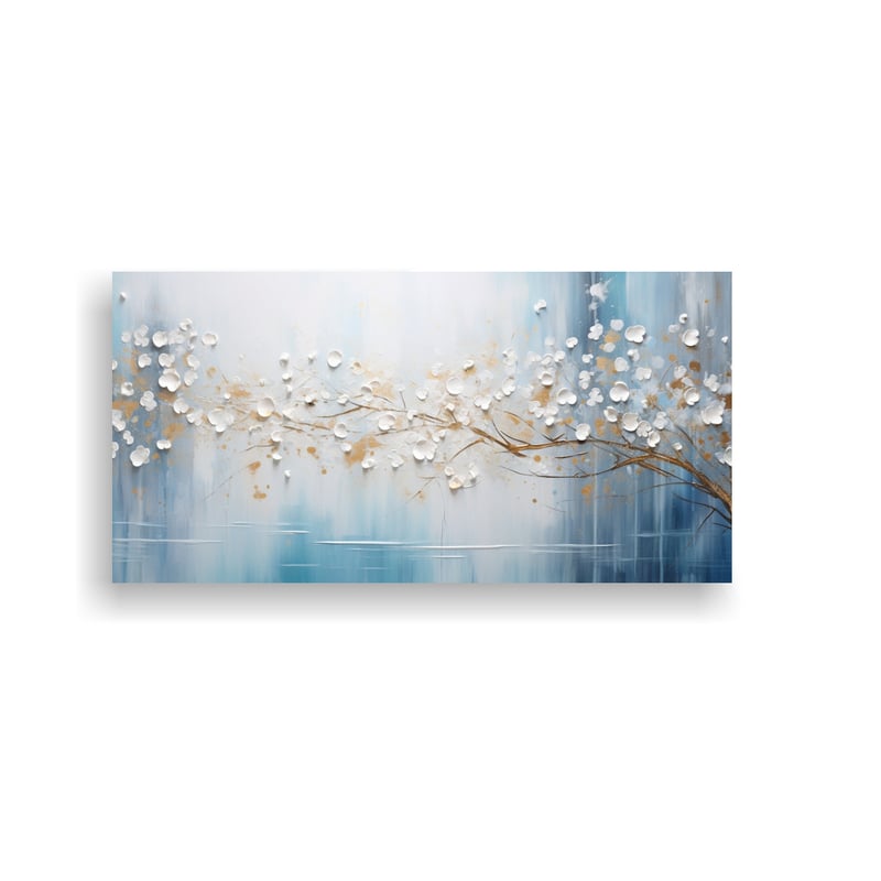 GENERICO Cuadro Colores Interiores Estilo Pintura En Blanco Y Oro ...