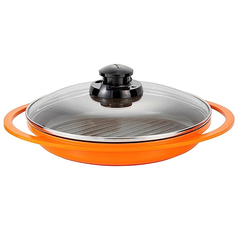 ROICHEN Sartén Grill Con Tapa 26 cm Naranjo Party Roichen | falabella.com