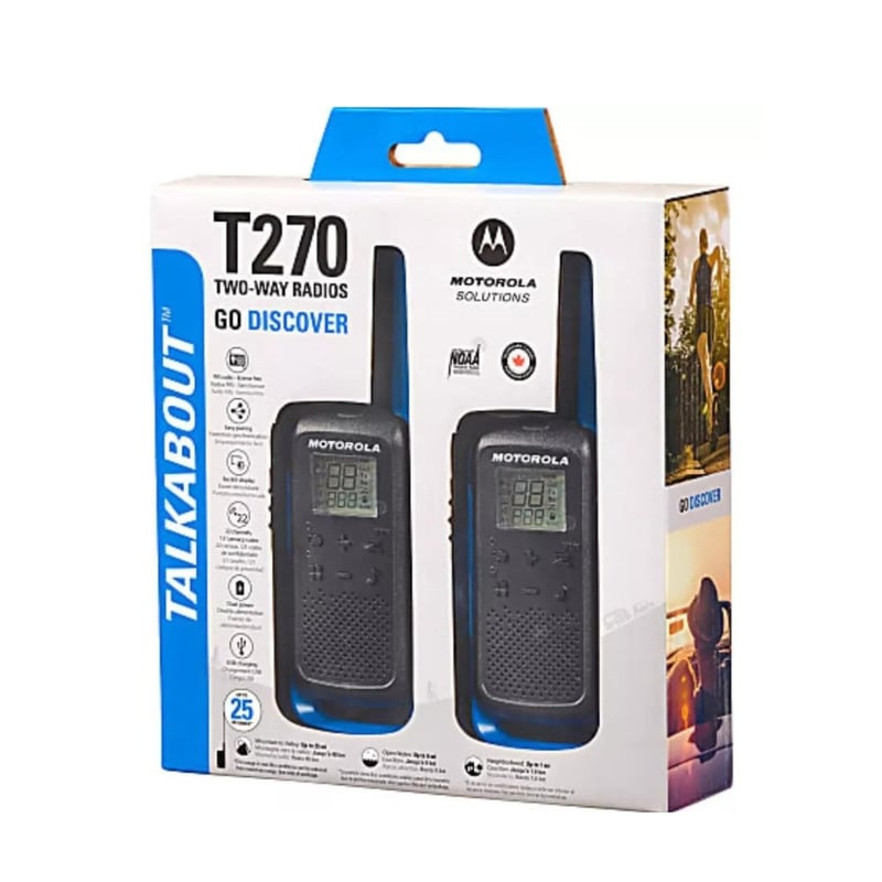 MOTOROLA Radio Handy Walkie Talkie Motorola T270 2 Vías 22ch 40 Km ...