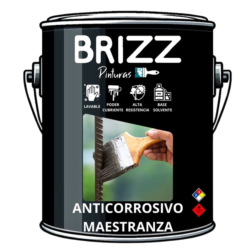 PINTURAS BRIZZ ANTICORROSIVO MAESTRANZA ROJO COLONIAL | falabella.com