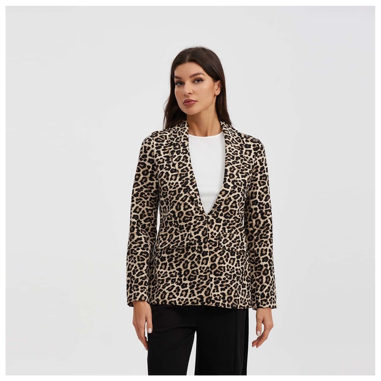 FASHION'S PARK Blazer Mujer Full Print Negro Fashion's Park | falabella.com