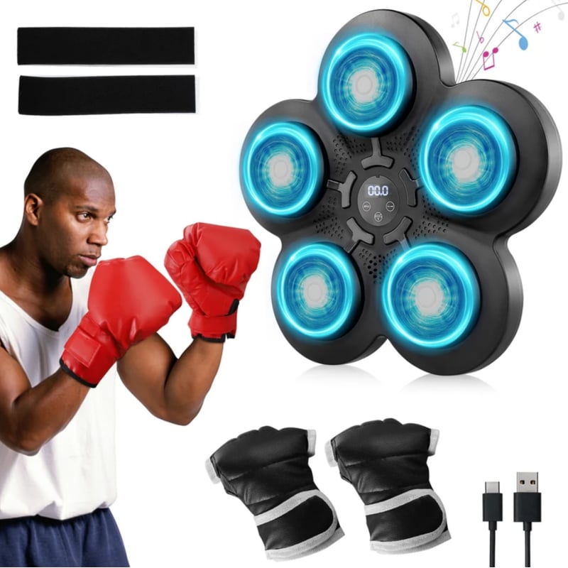 Maquina de Boxeo Inteligente con Bluetooth Para ejercicio con luces ...