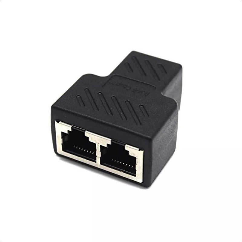 GENERICO Extensión Doble Enchufe Rj45 Socket Ethernet De 2 Rj45 Cat5 ...