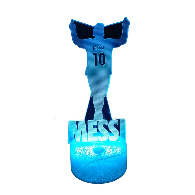 GENERICO Lampara ilusión 3D 7 Colores Led Integrados De Futbolista ...