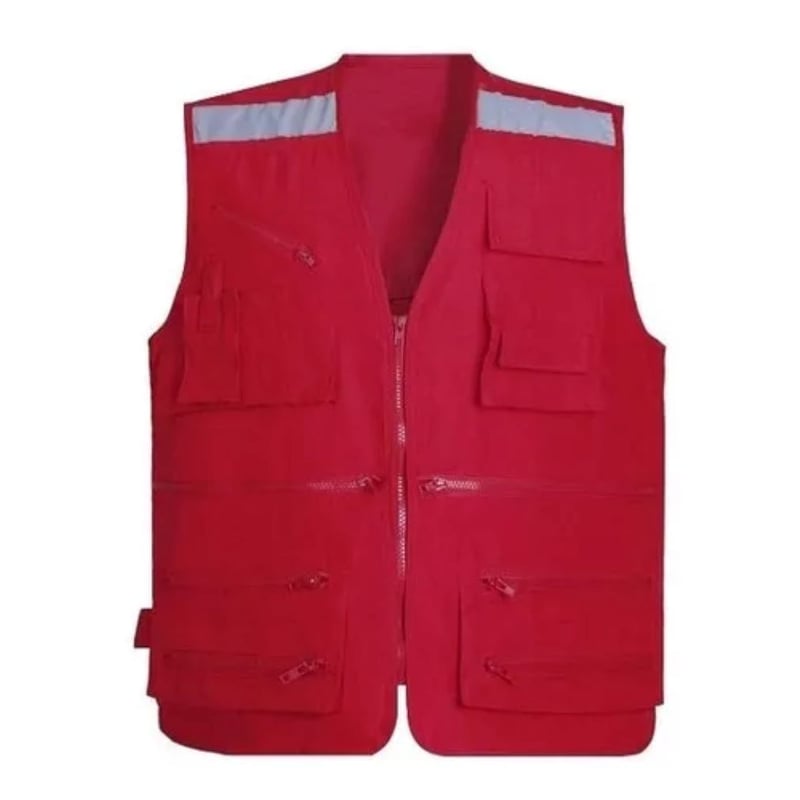 Chaleco Geólogo Gabardina Rojo supervisor | Sodimac - Falabella