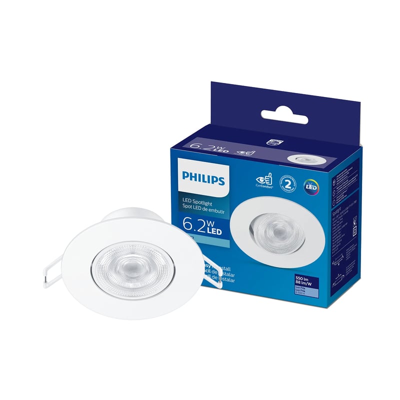 Foco Led Integrado Philips Spot 6.2 W Luz Fría | Sodimac - Falabella