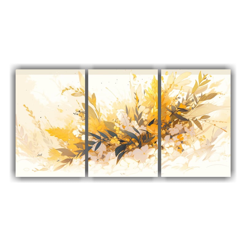 GENERICO Cuadros Decorativos En Estilo Neonoir, Colores Amarillo Y Bl ...