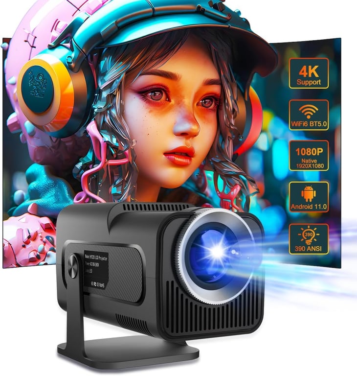 GENERICO Proyector portátil HY320 Magcubic Android 11 HD 4K Mini Cine ...
