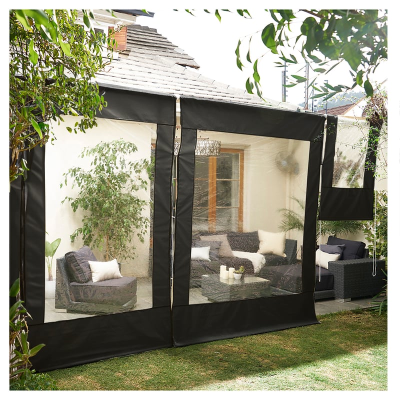 Cortina Roller Cierre de Terraza Negra 200x250cm | Sodimac Chile