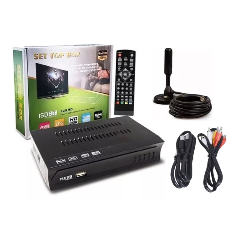Kit Decodificador Tv Digital Hd mas Antena Para Televisores Antiguos ...