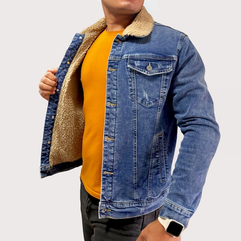 BOSSY Chaquetas Denim Polar Hombre Oasis | falabella.com