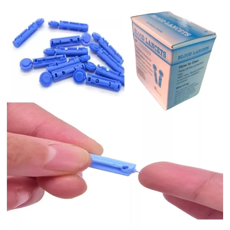 GENERICO Lancetas Caja X 100 Unidad Lanceta Estéril Glicemia Diabetes ...