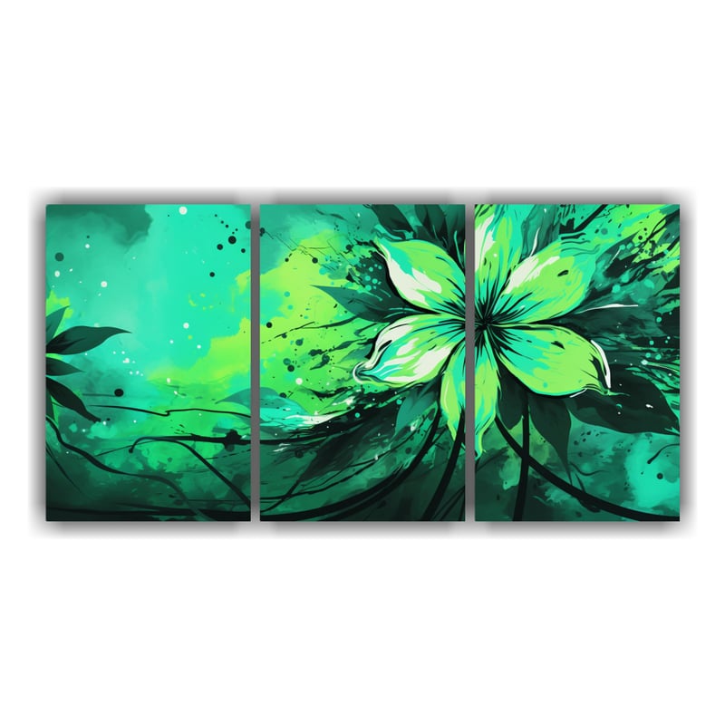 GENERICO Pinturas Decorativas Estilo Neonoir De Colores Verde Simple ...