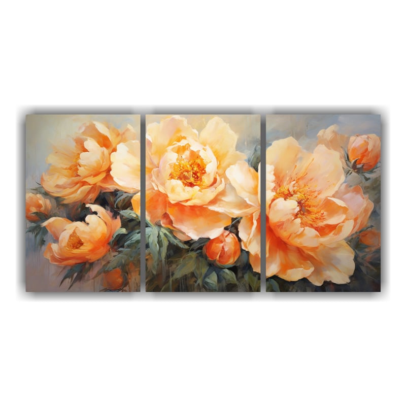 GENERICO Pintura En Bastidor De Tres Telas En Finas Líneas Época Co 60x30cm | falabella.com