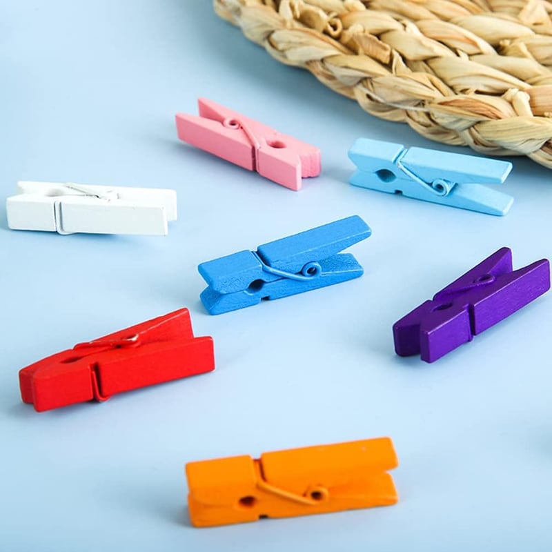 GENERICO Mini Pinzas Madera de colores 3cm Perritos 240 Unidades ...