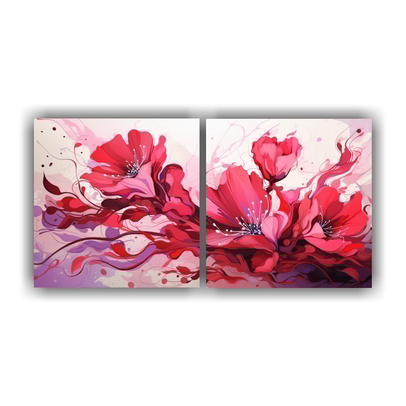 GENERICO Fotografía Combinación De Colores Rojo Y Rosa En Ambiente ...