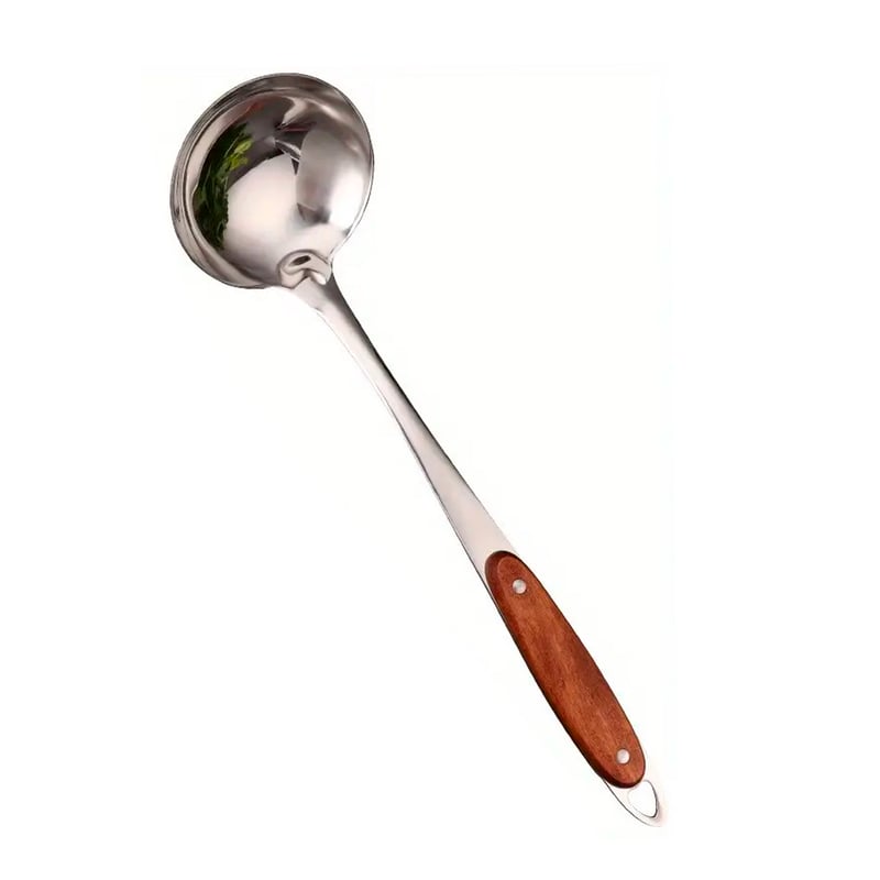 GENERICO Cucharon Inoxidable Mango Madera Para Tu Cocina | falabella.com