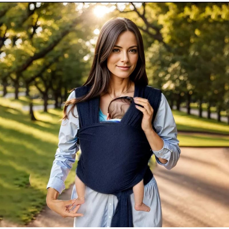 OEM FULAR PORTABEBE ERGONOMICO ELASTICADO - Azul - M | falabella.com