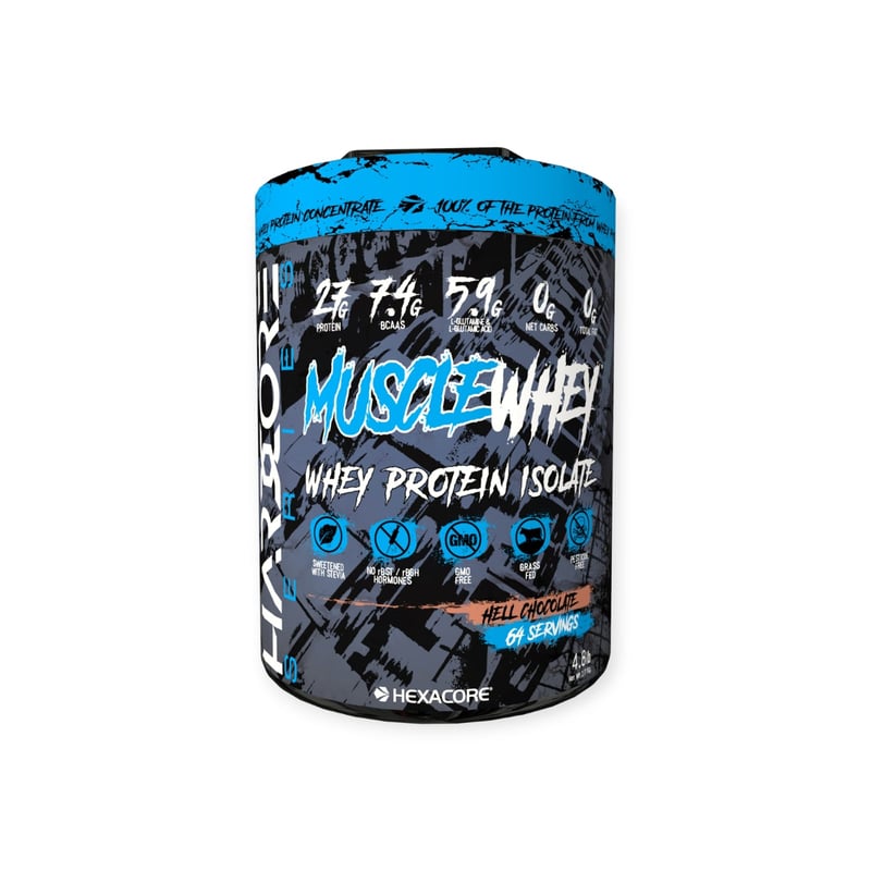 HEXACORE PROTEINA MUSCLE WHEY 4.8LB 64 SV CHOCOLATE - HEXACORE ...