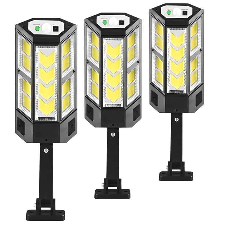 GENERICO X3 Foco Led Solar Exterior Con Sensor Movimiento Focos 25w ...