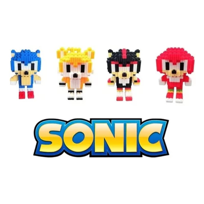 Set 4 Mini Bloques Sonic Y Sus Amigos Figura 3d Armable | Sodimac ...