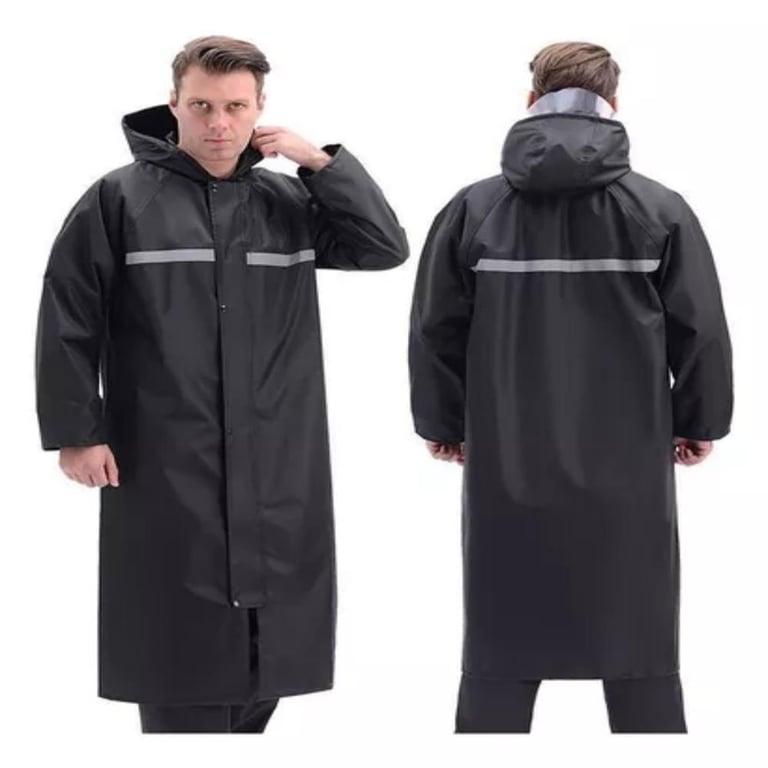 CASTLEN Poncho Lluvia Largo Capa La Lluvia Agua Chubasquero Pvc ...