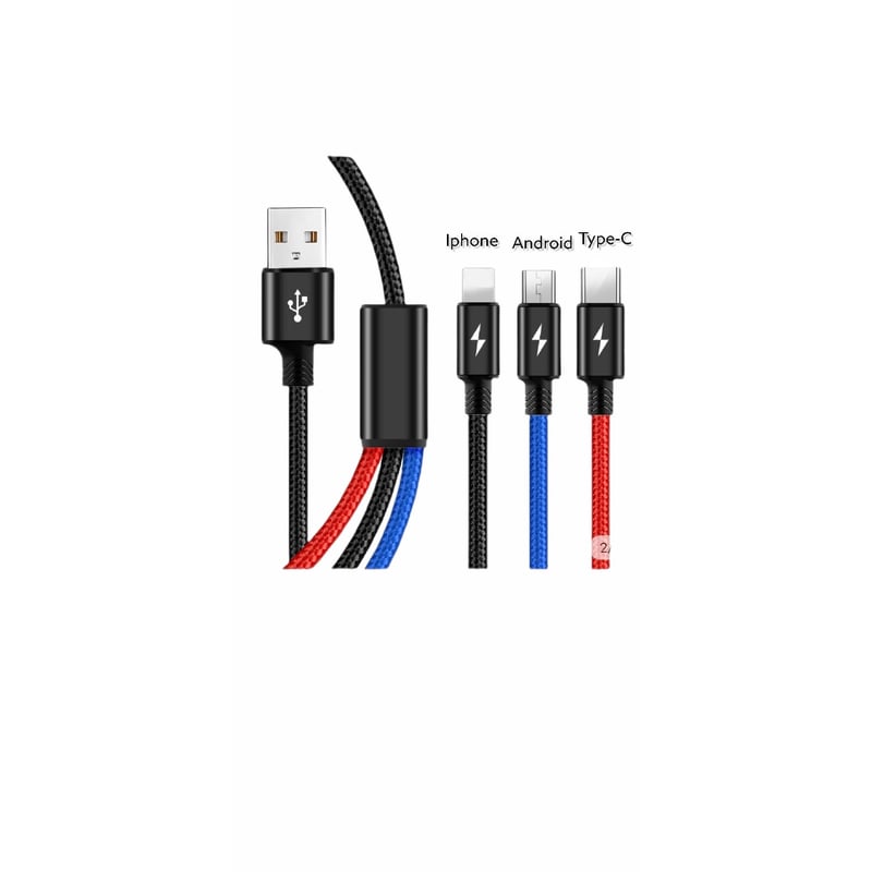 MULTIMIX Cable Triple Carga Rápida Compatible Con Celulares Android y ...
