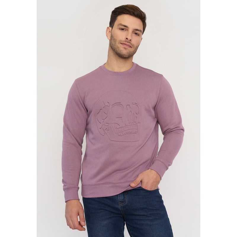 CORONA Polerón Hombre Emboss Morado Corona | falabella.com