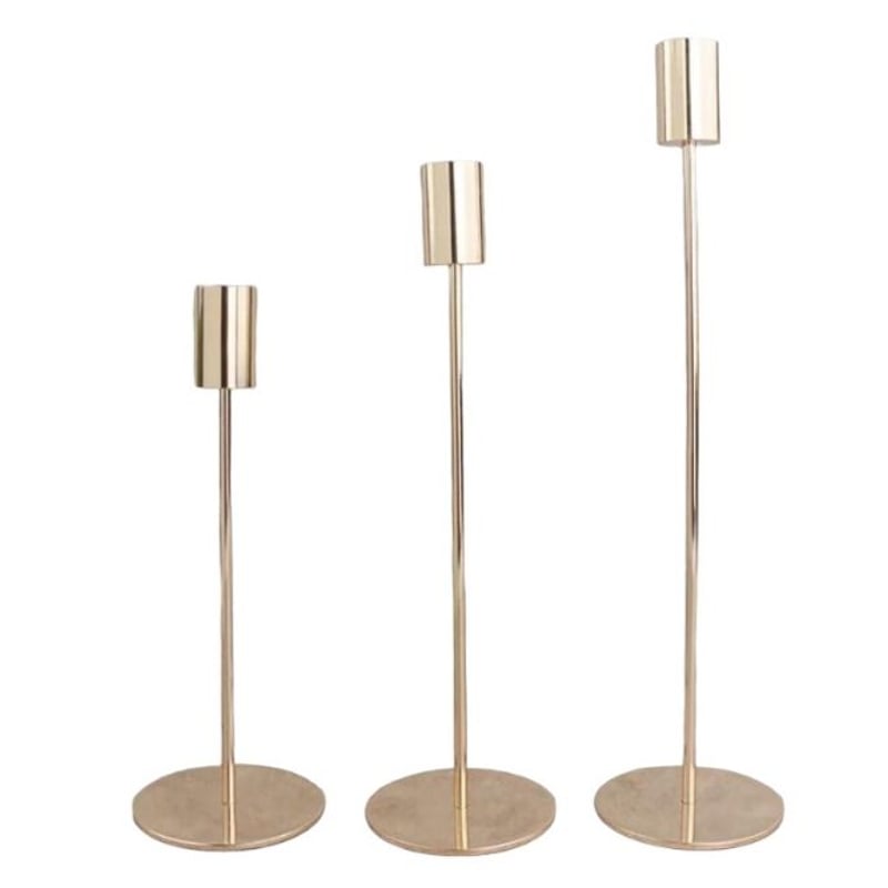 GENERICO Pack 3 Porta Vela Candelabro Set 3 Candelabros Elegantes ...