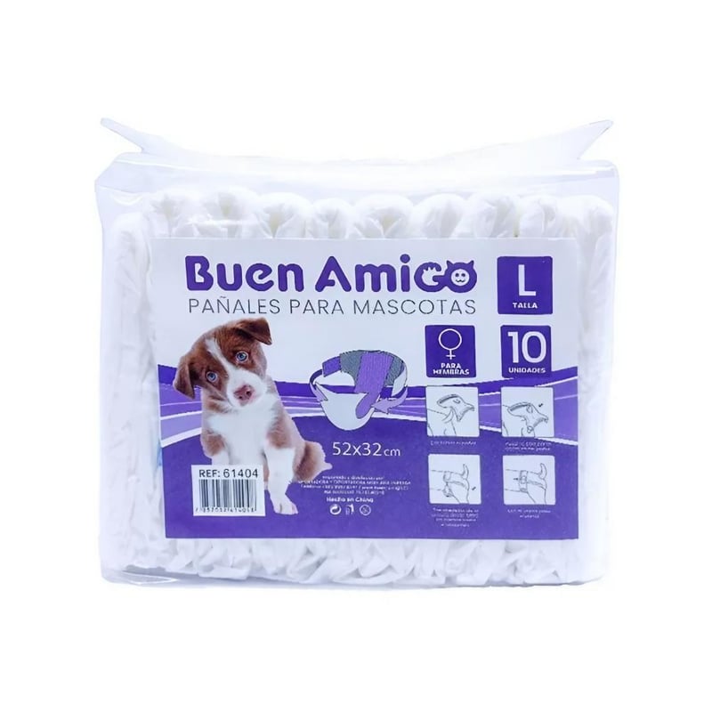 GENERICO 10 Pañales Para Perro Hembra L | falabella.com