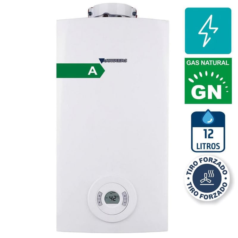 JUNKERS Calefont Junkers 12 Litros GN Tiro Forzado HydroCompact ...